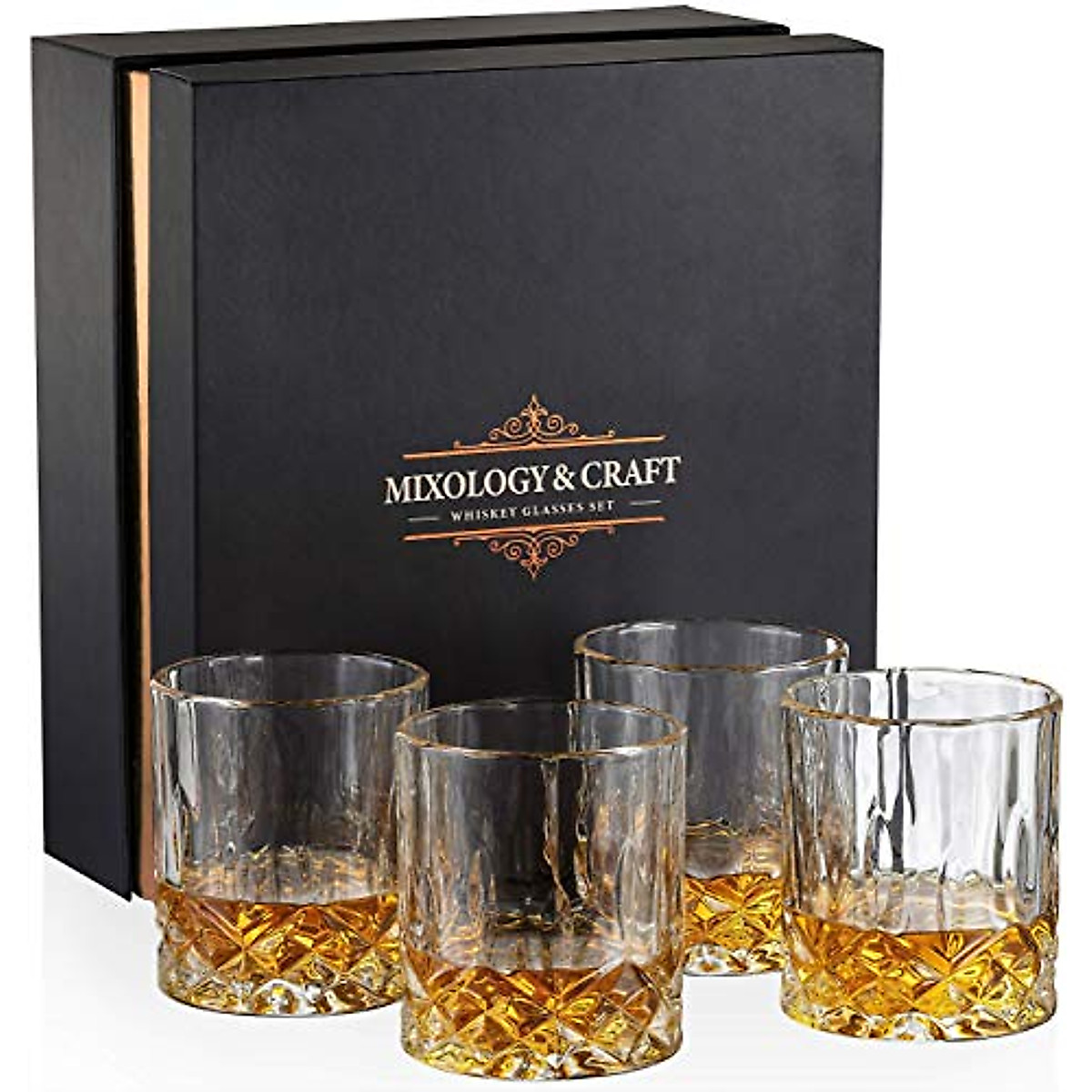 Whiskey Stone Bullets and Whiskey Glasses set of 4