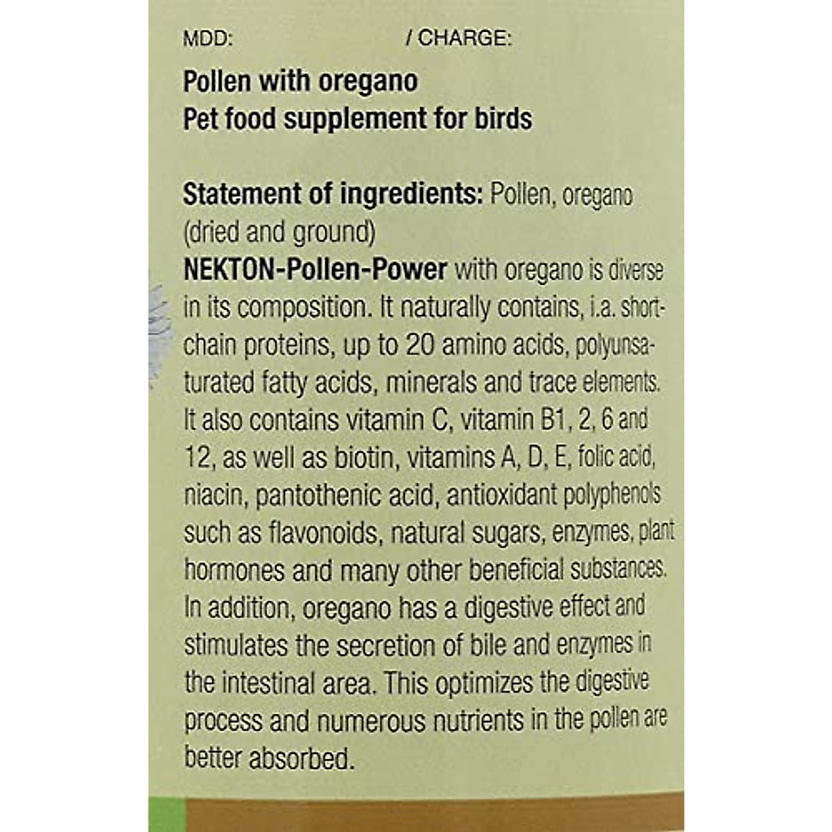 Nekton Pollen-Power for Birds 90g/ 3.1oz