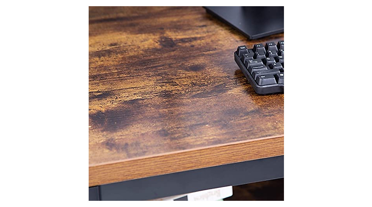 TOPSKY 55" Computer Desk w/ Bookshelf | Sturdy Workstation