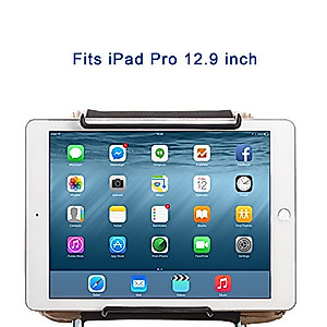 TFY Universal Car Headrest Mount Holder with Angle- Adjustable Holding Clamp for 7-9 Inch Swivel Screen Portable DVD Players, Black