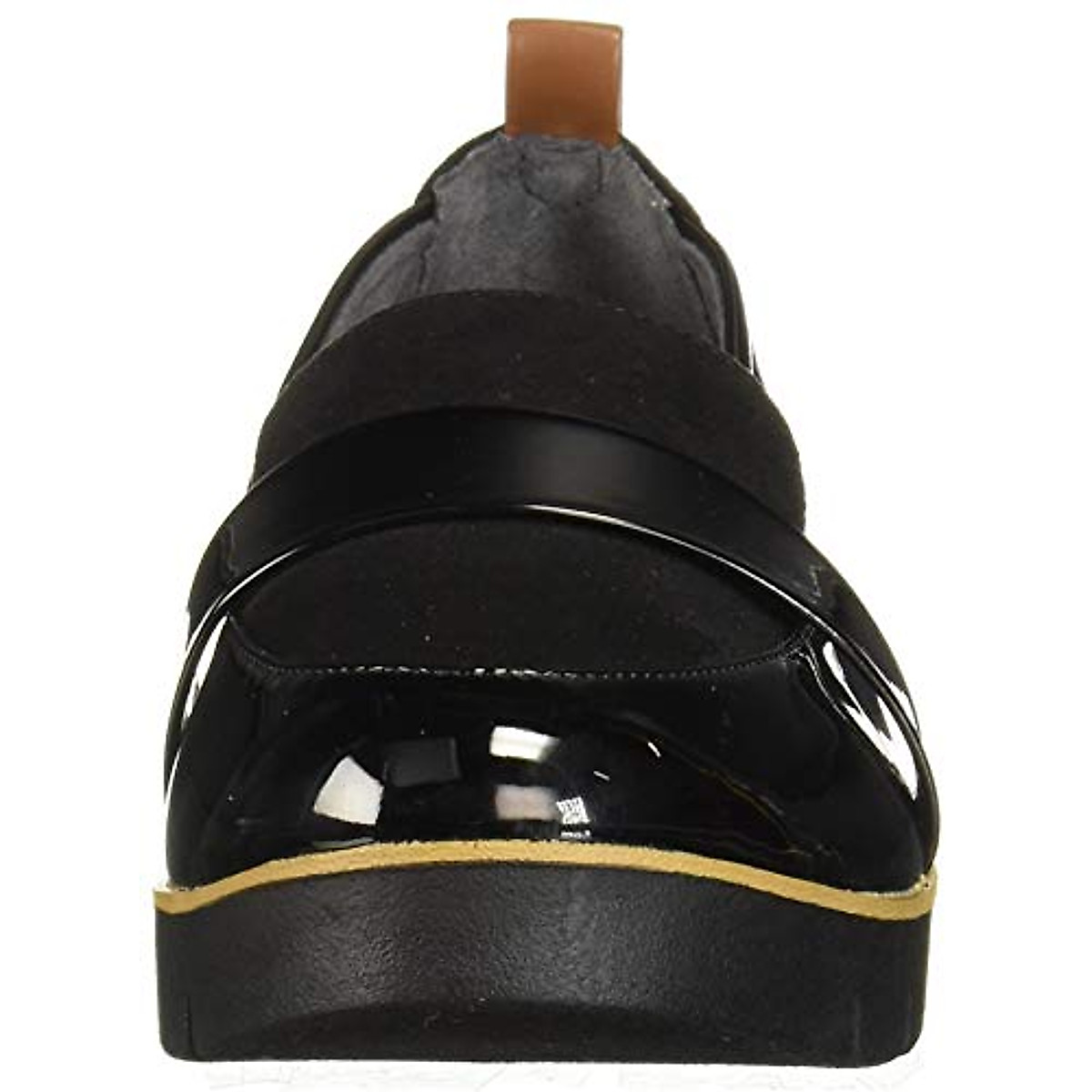 Dr. Scholl's Shoes Women's Webster Slip On Loafer, Black Patent/Microfiber, 8.5 Wide US