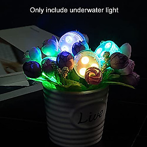 EMVANV Submersible Led Lights, Mini Underwater Light 3 LED RGB Tea Lights Candles, Hot Tub Pond Lights with Remote for Fountain Aquariums Vase Garden Party(6pcs)