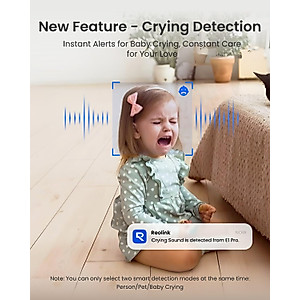 REOLINK E1 Pro 4MP HD Plug-in Home Security Indoor Camera with 2.4/5 GHz Wi-Fi, Auto Tracking, Smart Person/Pet Detection, Multiple Storage Options, Ideal for Baby Monitor/ Pet Camera/Elderly