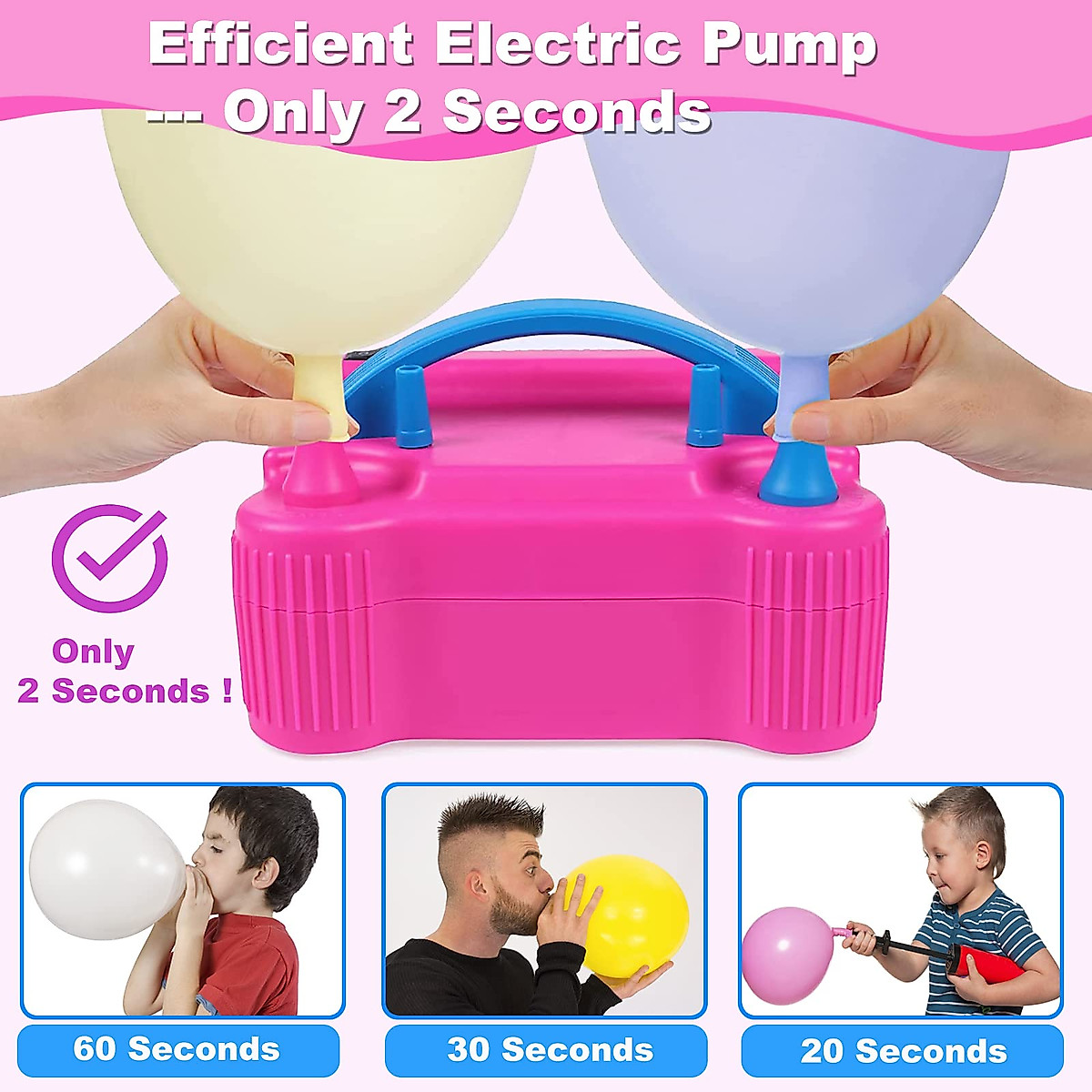 Balloon Arch Kit and Balloon Pump Electric, 10ft Wide Adjustable Balloon Arch Stand With 100Balloons 2Balloon Stands For Wedding Anniversary Birthday Baby Shower Party Decoration Graduation Ceremony