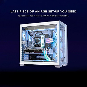 LIAN LI Strimer Plus V2 8 Pin (PW8-PV2) - Addressable RGB VGA Power Cable-(No Controller Included) - for Dual 8 PIN GPU Connector