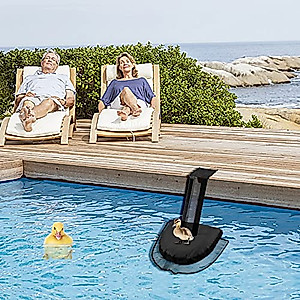 2 Pack Pool Critter Escape Ramp, Critter Ramp Pool, Pool Escape Ramp for Animals, Animal Saving Escape Ramp for Saving Frogs, Birds, Ducks Rescues Spa Pool Floating Ramp Tools (Black)