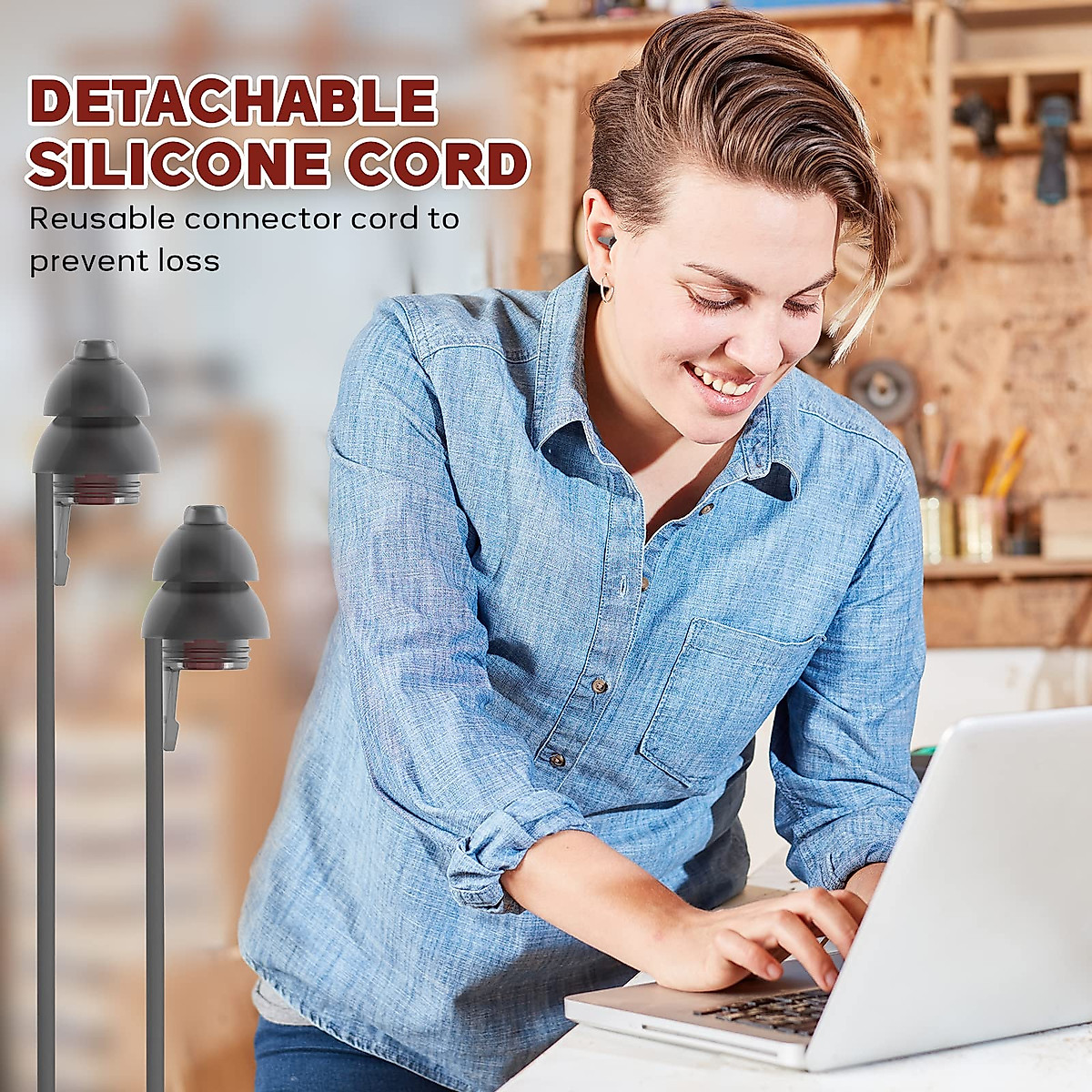 Concert Earplugs High Fidelity Music Ear Plugs 2 Pairs, 100X Reusable Noise Reduction Ear Plugs, Hearing Protection for Musicians, DJs, Festival, Raves, Drummers, Loud Noise -2 Sizes Fit All Ear Canal