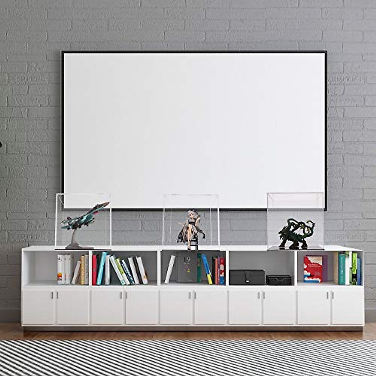 A+ DESIGN Clear Acrylic Display Case Assemble Collectibles Box Alternative Glass Case for Display Action Figures Home Storage & Organizing Toys (10x10x10 inch; 25x25x25 cm)