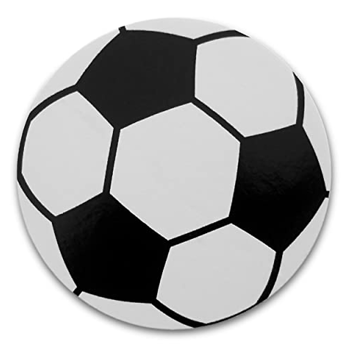 Novel Merk Soccer Sports Ball Vinyl Stickers - 2” Round Individual Decals for Laptop, Water Bottle, Phone, Party Favors, & Decor - Adheres to Clean Surfaces Waterproof & Repositionable (20)