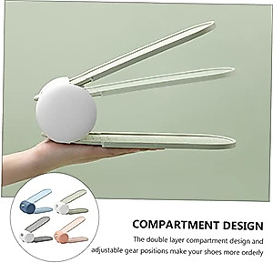 HONMEET 4pcs Shoe Rack Shoe Organizer Rack Stackable Shoe Storage Shoe Slots for Shelf Shoe Stacker Slots Stackable Shoe Slots Pp Shoes Slots Rack Shoes Stand Shoes Organize Double Layer