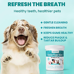 MEDUWEDU Ear Relief Finger Wipes & Dog Ear Cleaner & Eye Wipes& Dental Care Finger Wipes Kit