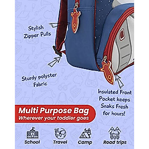 JOY2B Toddler Backpack for Boys and Girls - Space Astronaut Backpack for Girls and Boys - Kids Backpack for School Camp Travel - Preschool Backpack with Water Bottle Holder - Awesome Astronaut