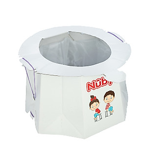 Nuby Disposable Travel Potty with Liner - Foldable and Portable Potty; Toddler Potty Essential for Camp, Trips, & Car Rides - Travel Potty for Toddler, 1 Pack