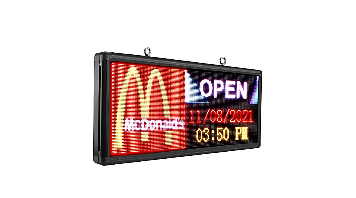 Color Trade P6 Outdoor LED Sign - Full Color, High-Res 40x18 Inches