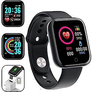 Smart Watch, 1.44" Touch Fitness Tracker,with Sport Smartwatch,Message Call Reminder Smart Watch for Men Women Kids