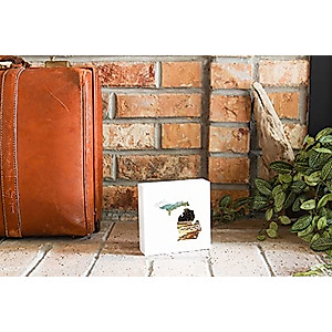 Michigan State Shape Picture, JoyRide Home Decor Wood Block Sign, 5"x5" Freestanding, Shelf or Wall Displayed, Artist Designed Home Décor.