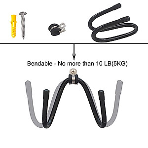 YYST Pool Tool Organizer And Holder Pool Cleaning Accessory Organizer and Holder Rack - Store Poles, Brushes, Nets, Vacuum Heads,Leaf Rakes, Skimmers, Vacuum Hoses and Other Cleaning Attachments (4)