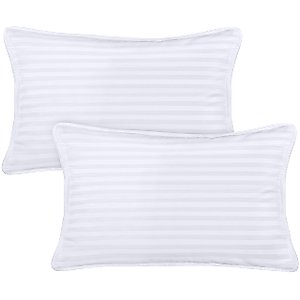 Utopia Bedding Youth Pillow (White, 2 Pack), 16x22 Kids Pillow for Sleeping, Soft and Breathable Cotton Blend Shell, Polyester Filling, Perfect for Kids Bed and Travel (Intended for Age 5 and up)