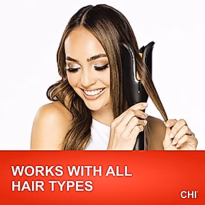 CHI Spin N Curl in Onyx Black. Ideal for Shoulder-Length Hair between 6-16” inches.