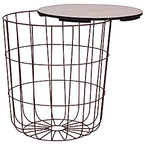 QJBSAVVA Coffee Table Copper Ø 15.6" MDF,Center Table Low Table Folding Table Entrance Table Suitable for Meeting Rooms, Reception Rooms, Offices