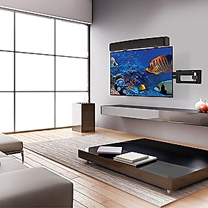 Barkan Universal Soundbar Mount, Adjustable Bracket for Mounting Above or Under The TV, Sizes 13-80 inch, Fits Most of Sound Bars Up to 14 lbs, Easy Assembly Black