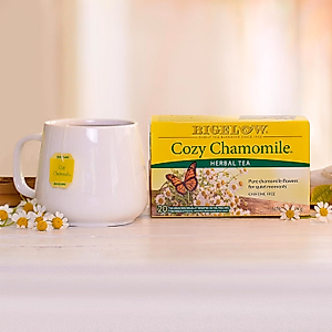Bigelow Cozy Chamomile Herbal Tea, Caffeine Free, 20 Count (Pack of 6), 120 Total Tea Bags