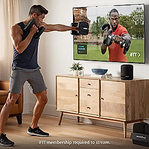 NordicTrack 50 Lb iSelect Adjustable Dumbbells, Works with Alexa, Sold as Pair