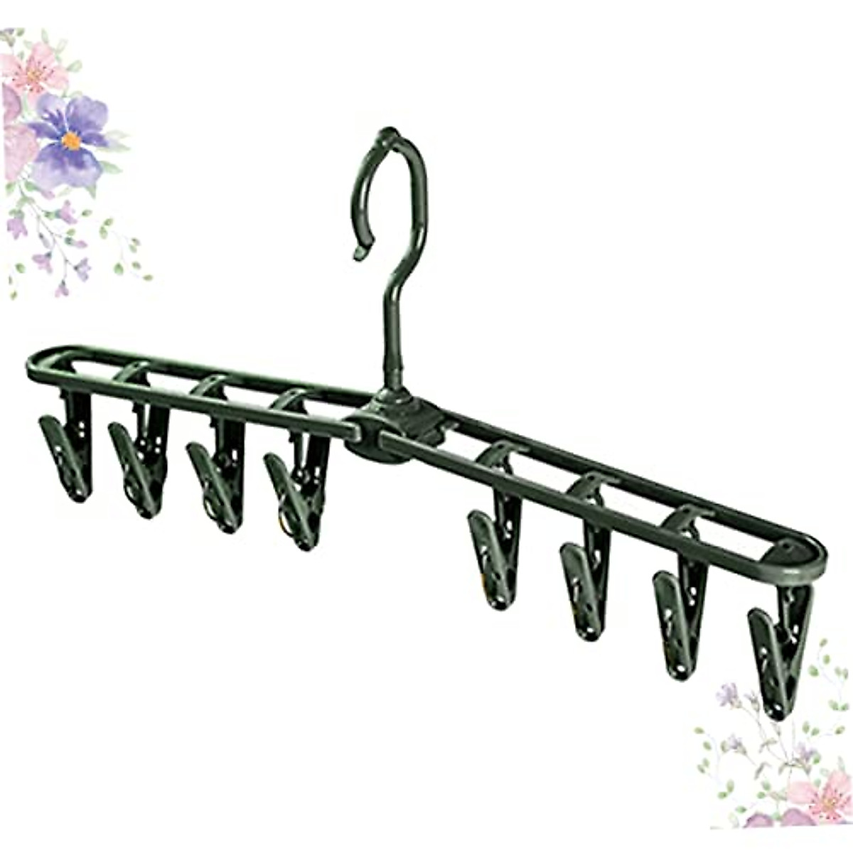 2pcs Collapsible Hangers c fold Towels Collapsible Laundry Drying Rack Foldable Clip Drip Hanger Clothes Drying Racks Folding Drying Rack Socks Holder Multi-Purpose Hanger Bra Clip