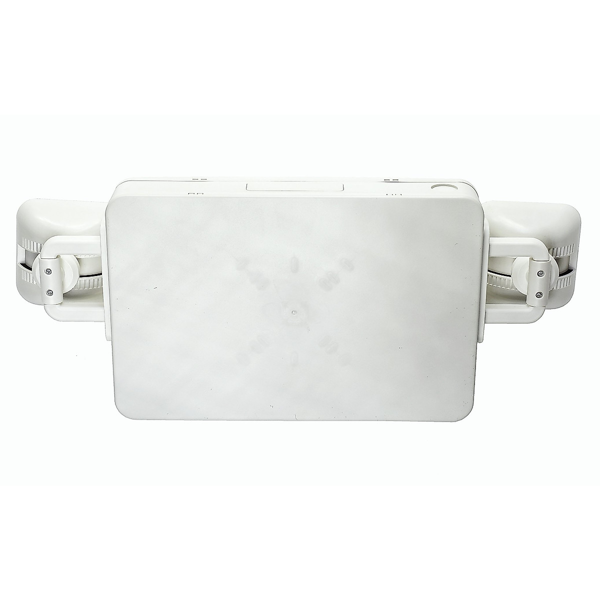 NICOR Lighting LED Emergency Exit Sign with Dual Adjustable LED Heads, White with Red Lettering (ECL1-10-UNV-WH-R-2)