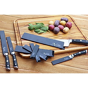 Noble Home & Chef 8-Piece Universal Knife Guards are Felt Lined, More Durable, Non-BPA, Gentle on Blades, and Long-Lasting Knives Covers Are Non-Toxic and Abrasion Resistant! (Knives Not Included)