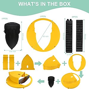 WDBO Mouse Trap Bucket Bucket Lid Mouse Trap, 5 Gallon Bucket Compatible,1 Pack Mouse Catching Tool, Trap Door Style, Multi Catch, Auto Reset, Indoor Outdoor