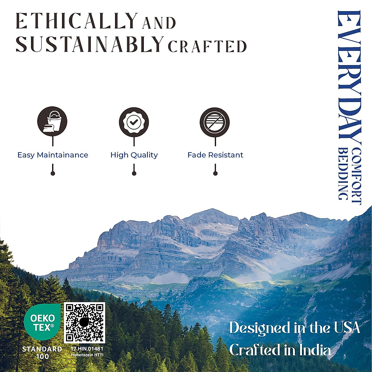 Mayfair Linen Full Size Percale Sheet, Egyptian Cotton Rich Sheet, 3-Piece Set (1 Fitted Sheet, 2 Pillowcases) for Full Size Bed, Ultra Soft, Fits Mattress Upto 18" Deep - White (No Flat Sheet)