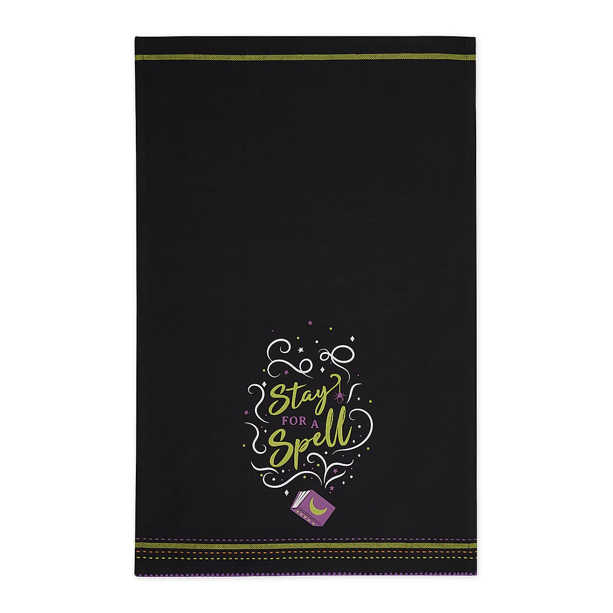 DII Witchful Thinking Collection Halloween Kitchen Décor, Dish Towel Set, 18x28, Stay for a Spell, 3 Piece