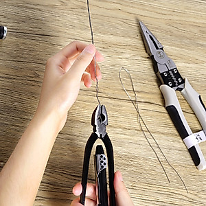 6 Inch Safety Wire Pliers, Wire Twisting Tool Lock Wire Pliers with 25' Stainless Steel Wire, Heavy Duty Wire Twisting Tool for Aircraft Machinery Vehicles