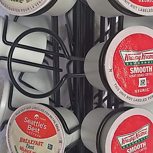 BLACKSMITH FAMILY 35 Pods Capacity K Cup Holders,K Cup Holder, K Cups Holder,K Cup Carousel, Coffee Pods Holder Storage Organizer Stand,No Assembly Required, Black