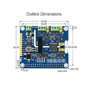2-Channel Isolated CAN Bus FD Expansion HAT for Raspberry Pi, with MCP2518FD CAN Controller and MCP2562FD CAN Transceiver, Supports Original CAN2.0 and CAN FD Protocols, Multi Protection Circuits