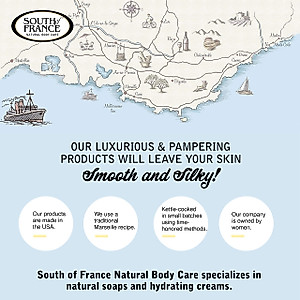 Lemon Verbena Clean Bar Soap by South of France Clean Body Care Triple-Milled French Soap with Organic Shea Butter + Essential Oils Vegan, Non-GMO Body Soap 6 oz Bar 4 Pack