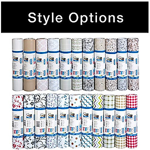Smart Design Bonded Grip Shelf Liner - 12 Inch x 60 Feet Total (Set of 6 Rolls) - Non Adhesive, Strong Grip Bottom, Easy Clean Kitchen Drawer, Cabinet, Cupboard Dresser Cover - Midsummer Night Scroll