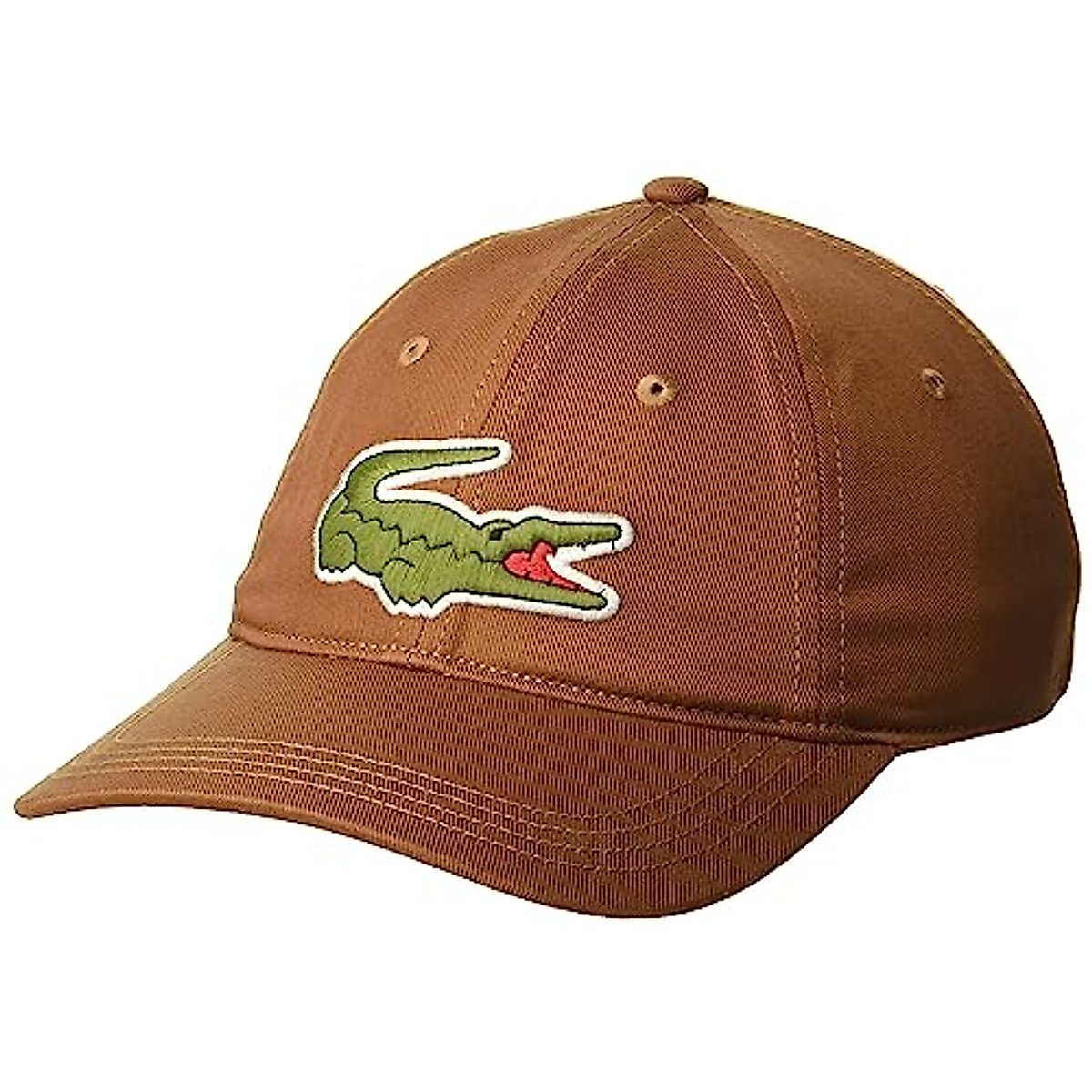 Lacoste Mens Adjustable Organic Cotton Twill Cap, Pecan