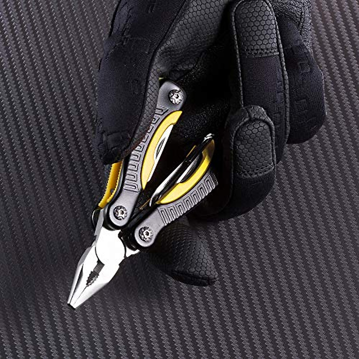 Bundle of 2 Items - Mini Multitool Knife 12 in 1 - Small Pocket Multi Tool with Knife and Pliers - Best Pocket Knife for Urban Work Hobby Unboxing - Stocking Stuffers for Men - Gift for Men and Women