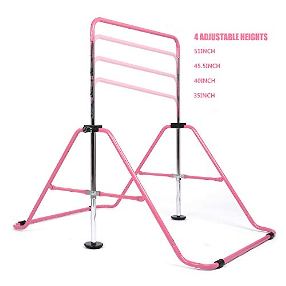 DOBESTS Gymnastics Bar, Kids Folding Horizontal Bar, Adjustable Height Gymnastic Horizontal Bars, GymnasticTraining Equipment for Home Gym Indoor Garden Outdoor