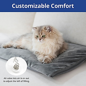 Petace Outdoor Heated Cat Bed, Soft Pet Heating Pad with Steel-Wrapped Cord, Outside Pet Warmer for Feral Cats and Dogs, 27.5" x 15.7", 50 Watts