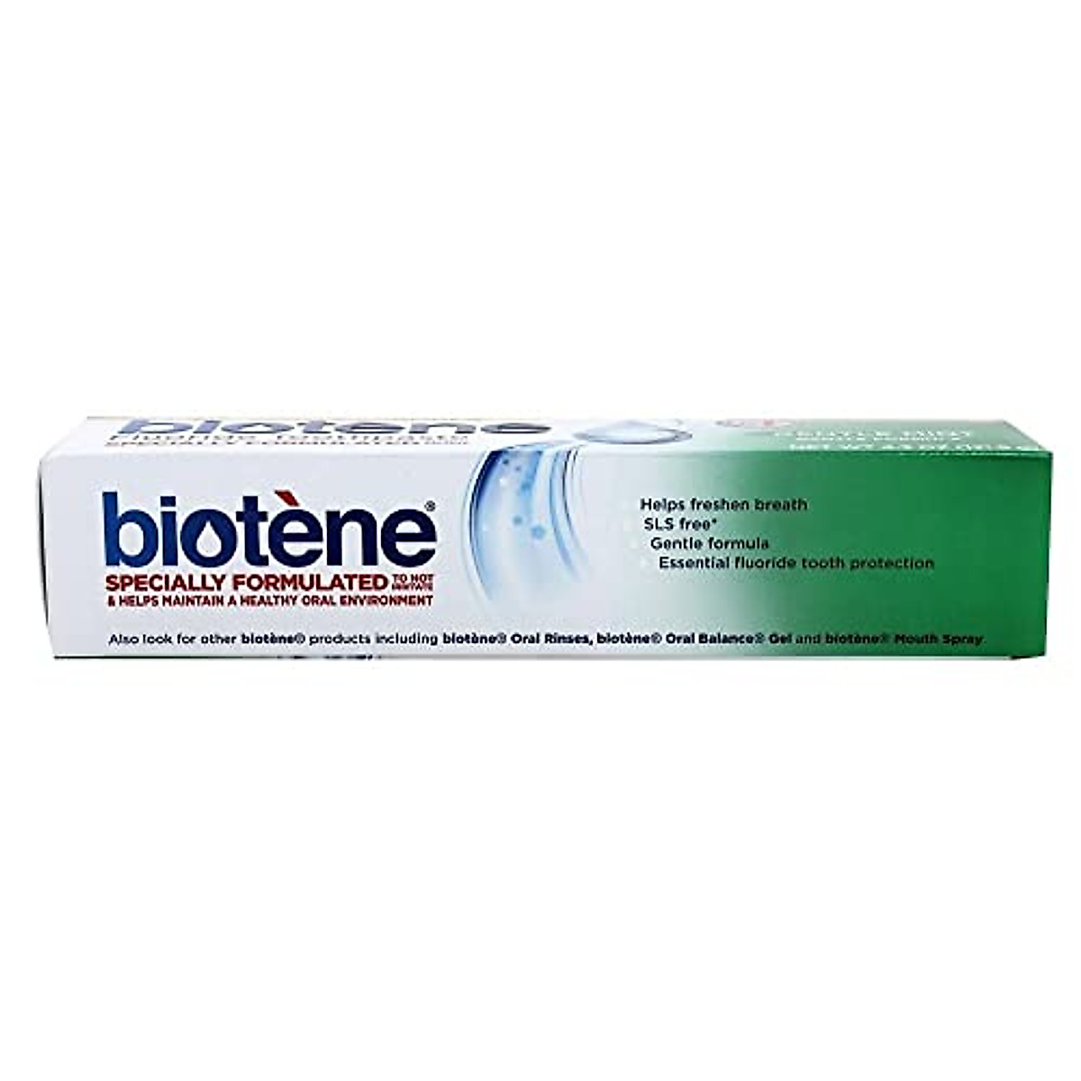 Biotene Fluoride Toothpaste Antibacterial Gentle Mint, 4.3 Ounces each Pack of 3