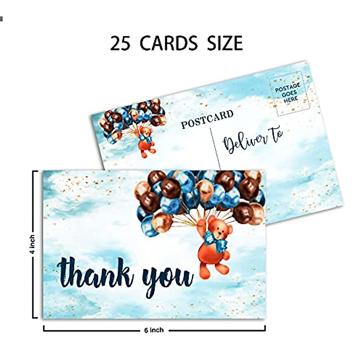 Baby Shower Invitation Set, Fill In Invites Cards, Books For Baby, Diaper Raffle, Thank You,Beasty Wait, Each Design 25 Cards & Envelopes (Total 100 Cards) – (bb009-taozhuang)