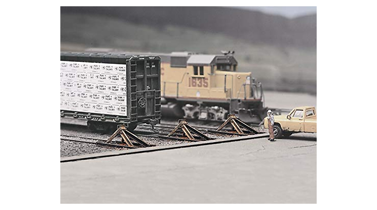 Walthers HO Scale Track Bumpers Kit - Realistic Model Railroad Safety