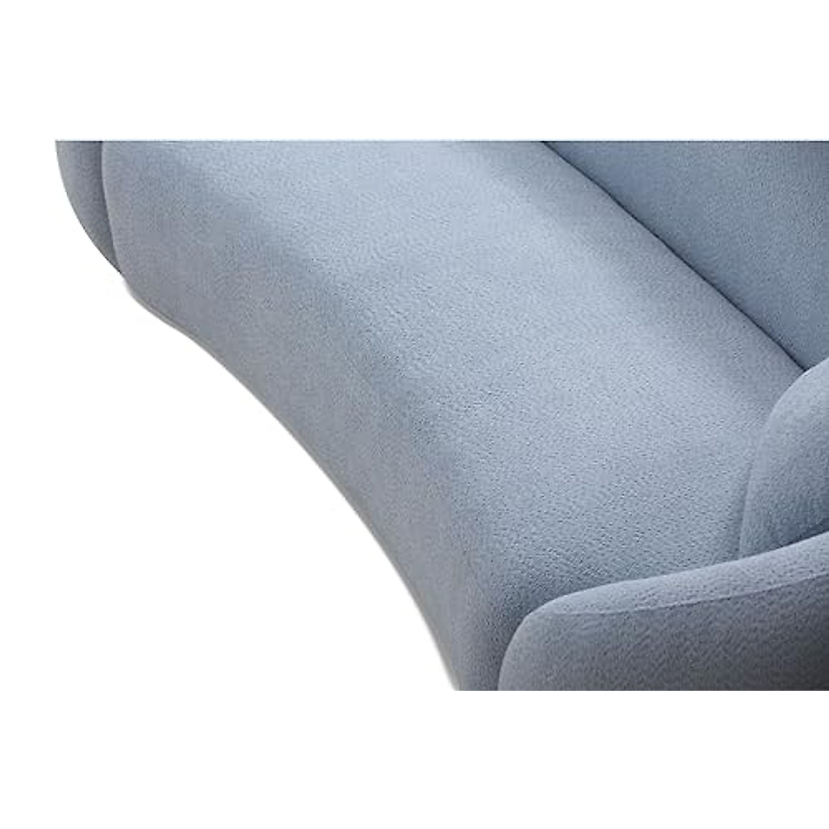 FANYE Stylish Curved Sofa Couch Comfortable Teddy Wool Upholstered Sofa&Couch for 4-5, Mid-Century Modern Living Room Sofá Oversized Beautiful Indoor Sofá&Couch, Easy to Assemble