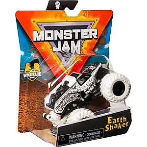 Monster Jam 2021 Spin Master 1:64 Diecast Monster Truck with Wheelie Bar: Max Contrast Earth Shaker