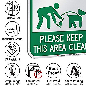 SmartSign "Pet Waste Transmits Disease - Clean Up After Your Dog" Sign | 12" x 18" 3M Engineer Grade Reflective Aluminum