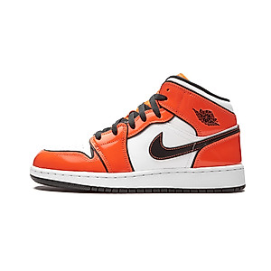 Big Kid's Jordan 1 Mid SE Turf Orange/Black-White (BQ6931 802) - 5.5
