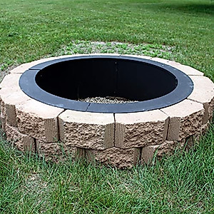 Sunnydaze 2mm Thick Steel Fire Pit Ring Insert - DIY Above or In-Ground Liner - 42-Inch Outer Diameter (36-Inch Inner Diameter)